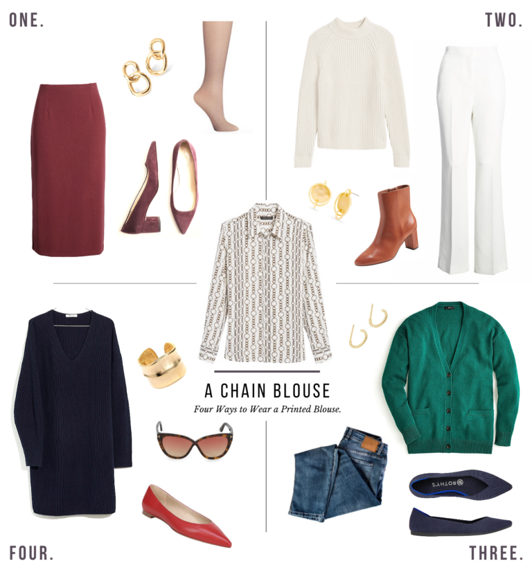 Four Ways: A Chain-Print Blouse | Capitol Hill Style